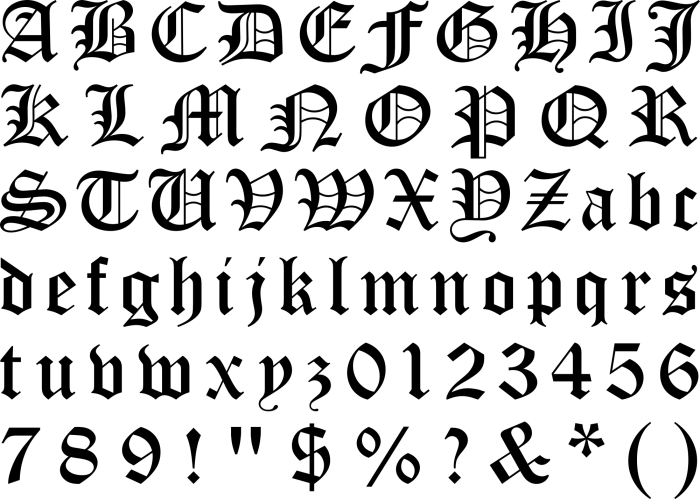 blackletter - uludağ sözlük