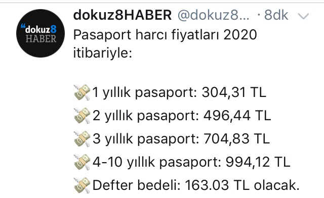 Pasaport Harcı Uludağ Sözlük Galeri