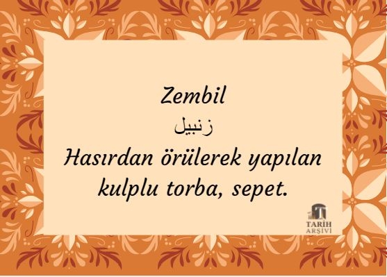 zembil - uludağ sözlük